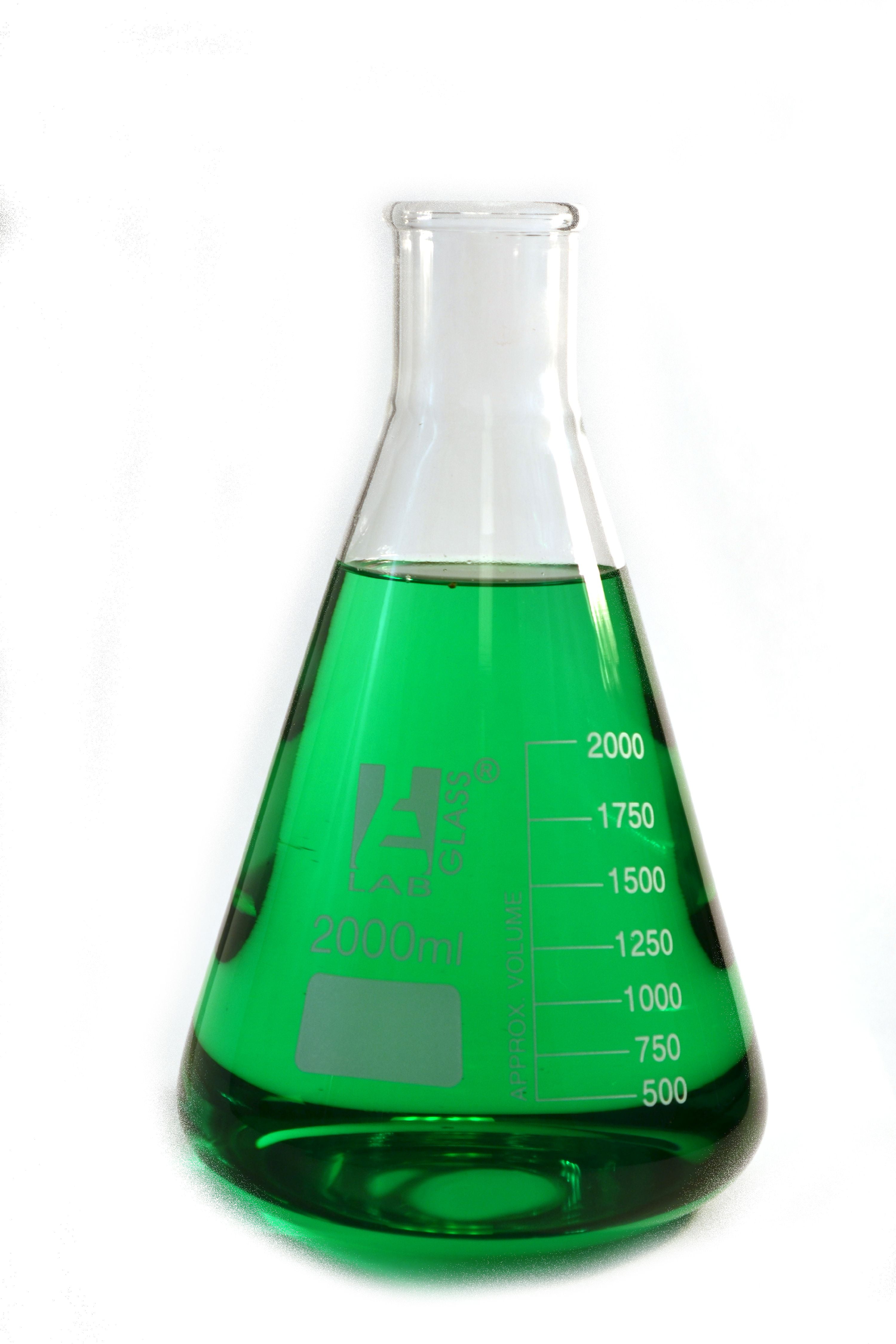 2000ml Erlenmeyer Flask ; Narrow Neck, Eisco Labs 3.3 Borosilicate ...