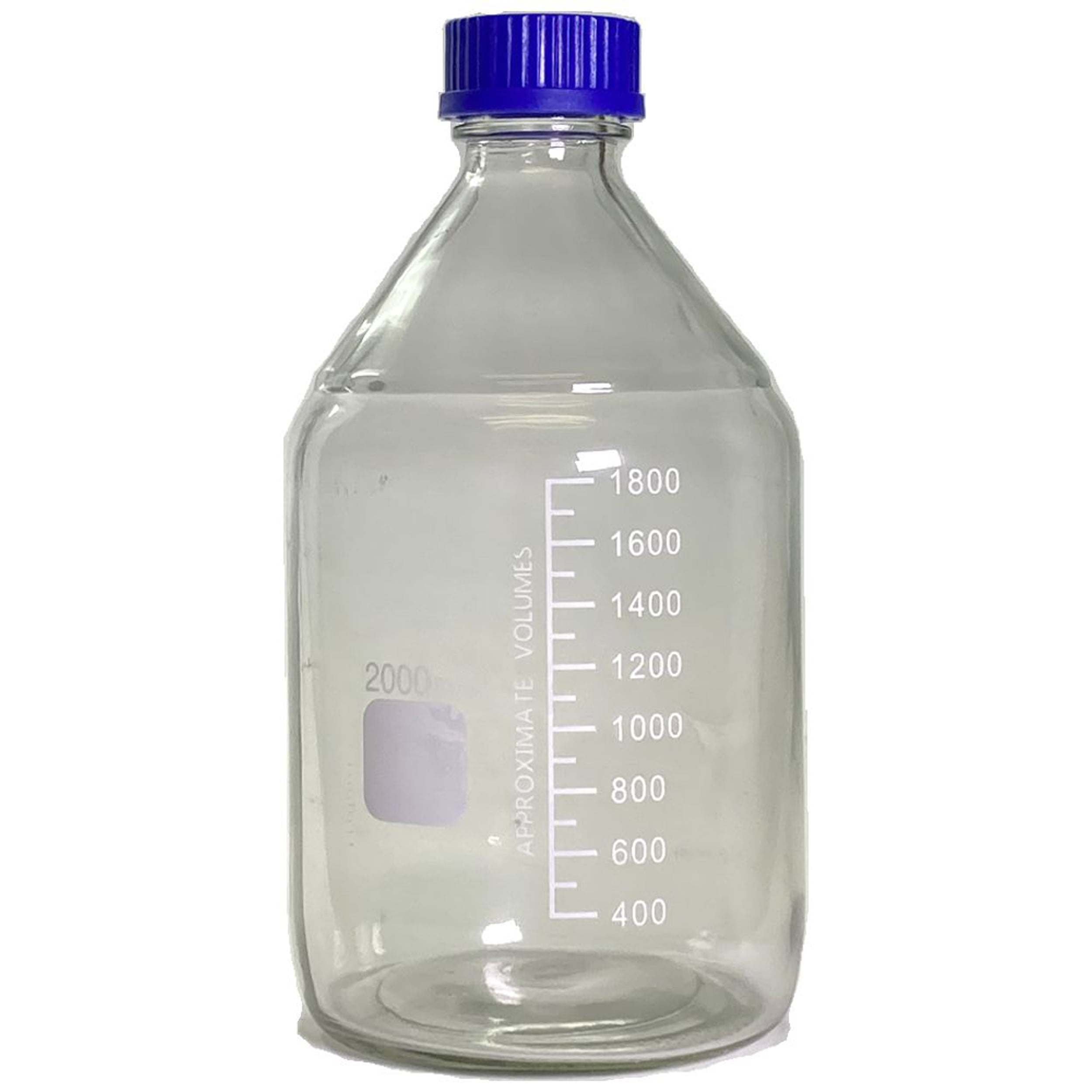 2000ml Glass Media Storage Bottles, Round, with GL45 Screw Cap, Karter ...
