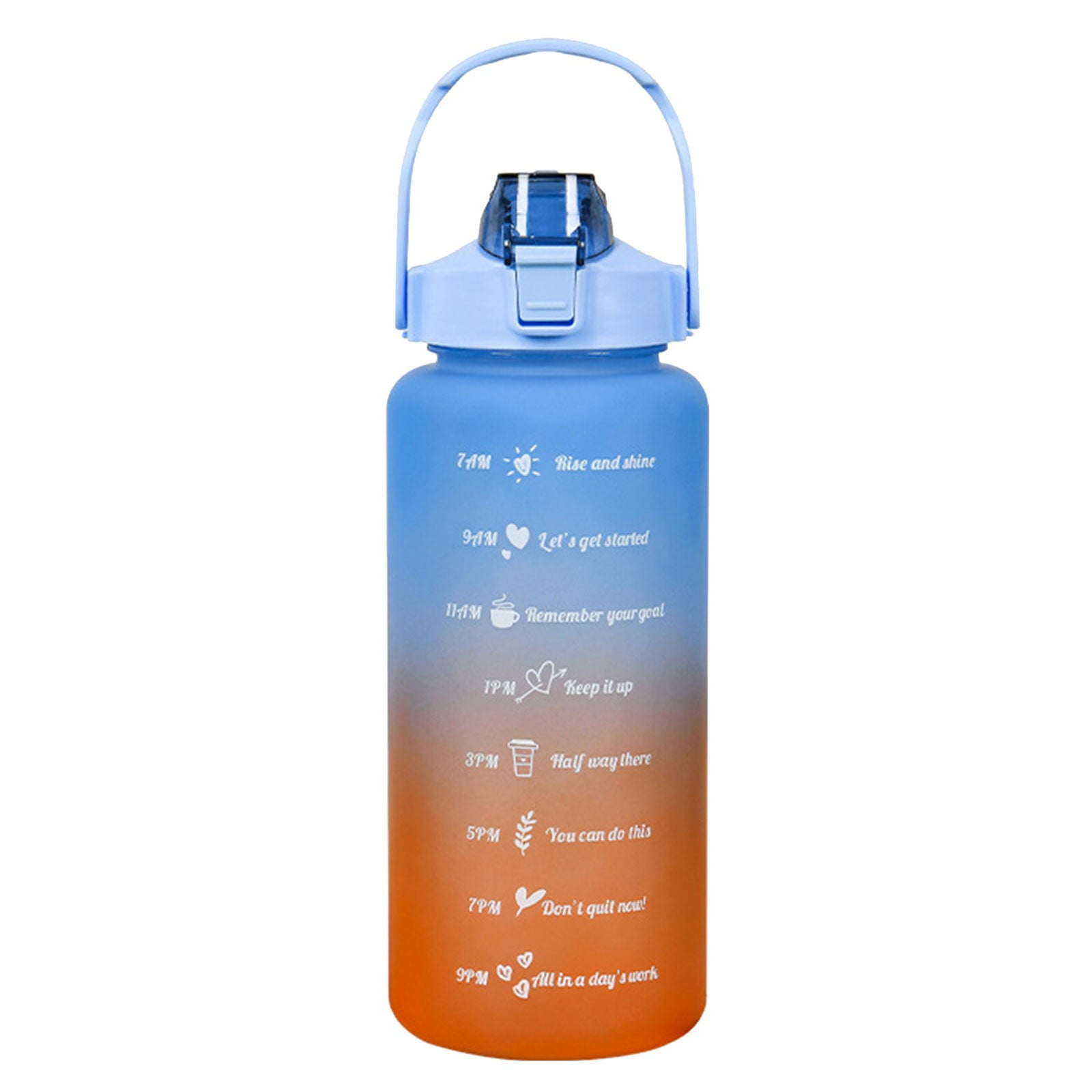 2000ml Gradient Color Sports Water Bottle for Fitness Cycling Plastic ...