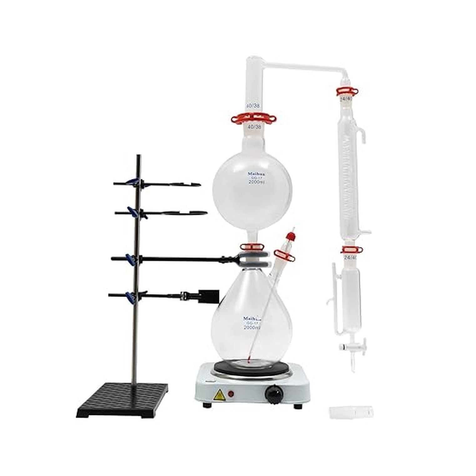 2000ml Oil Distillation Apparatus with Graham Condenser + Hot Stove ...