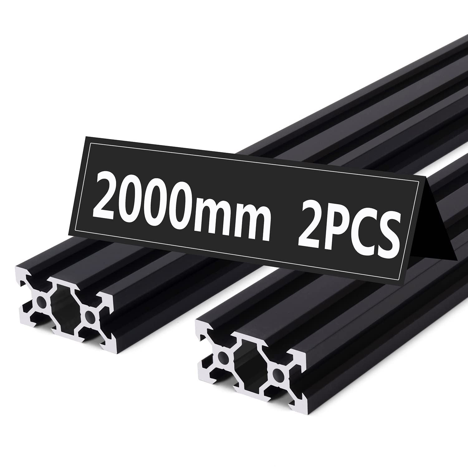 2000mm Black V Type 2040 Aluminum Extrusion Profile European Standard ...