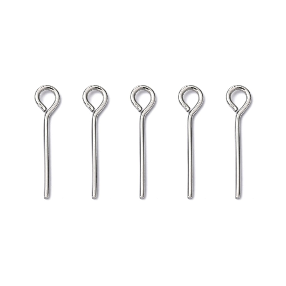 2000pc Resistant 304 Stainless Steel Eye Pin Stainless Steel Color 15mm ...