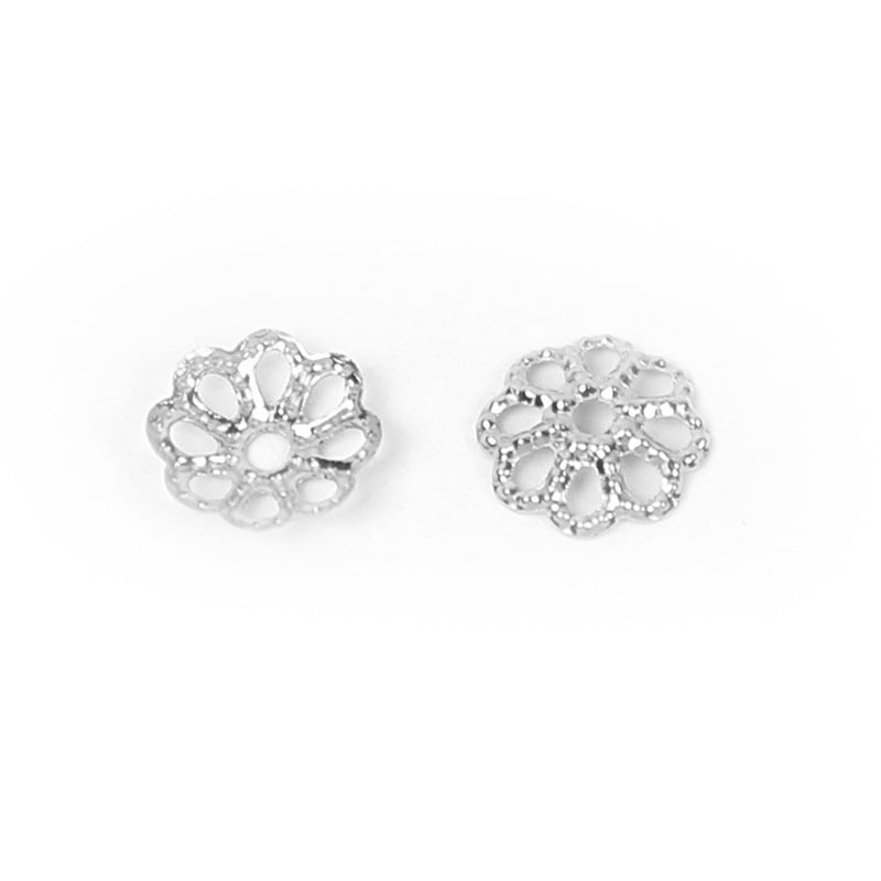 2000pcs Metal Bead Caps Spacers - Hollow Jewelry Findings for Bracelet ...