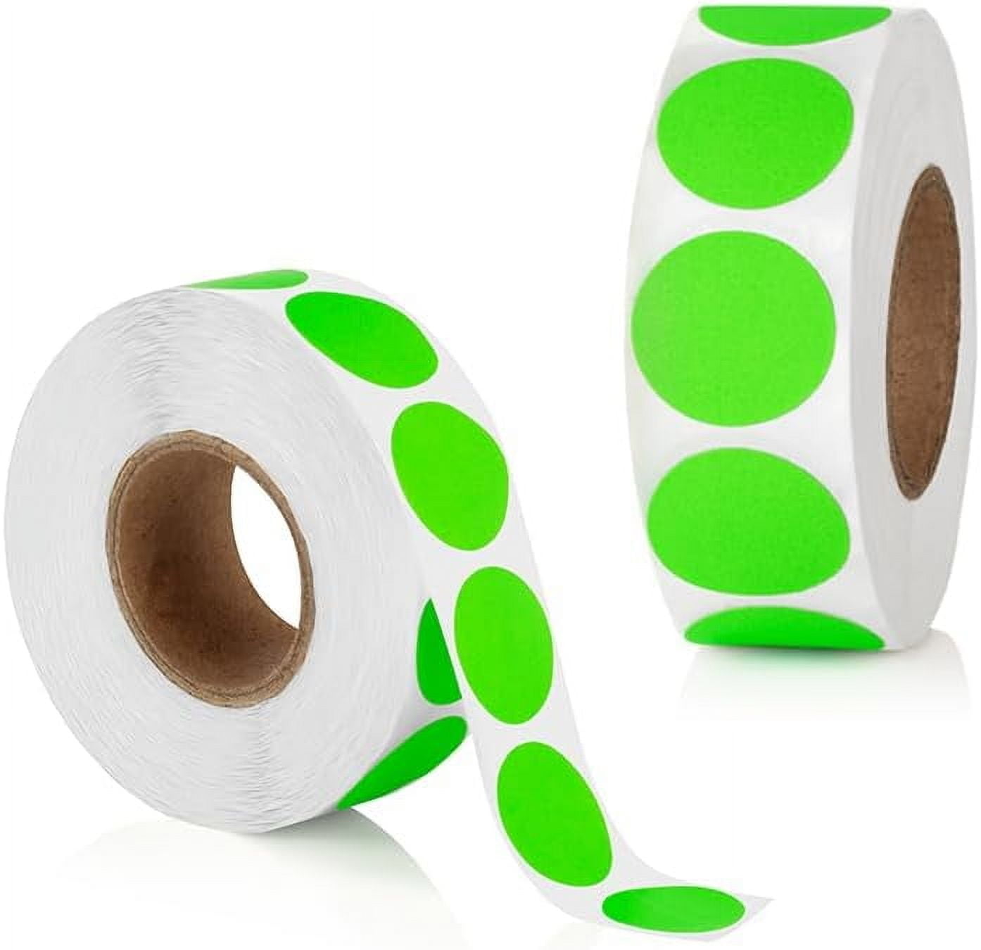 2000pcs Neon Green Dot Sticker Label Roll, 1" Diameter, Labels for ...