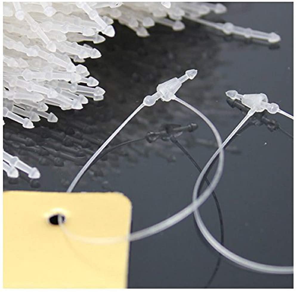 2000pcs Plastic Fastener Hang Tag Snap Lock 5 Inches Pin Security Loop ...