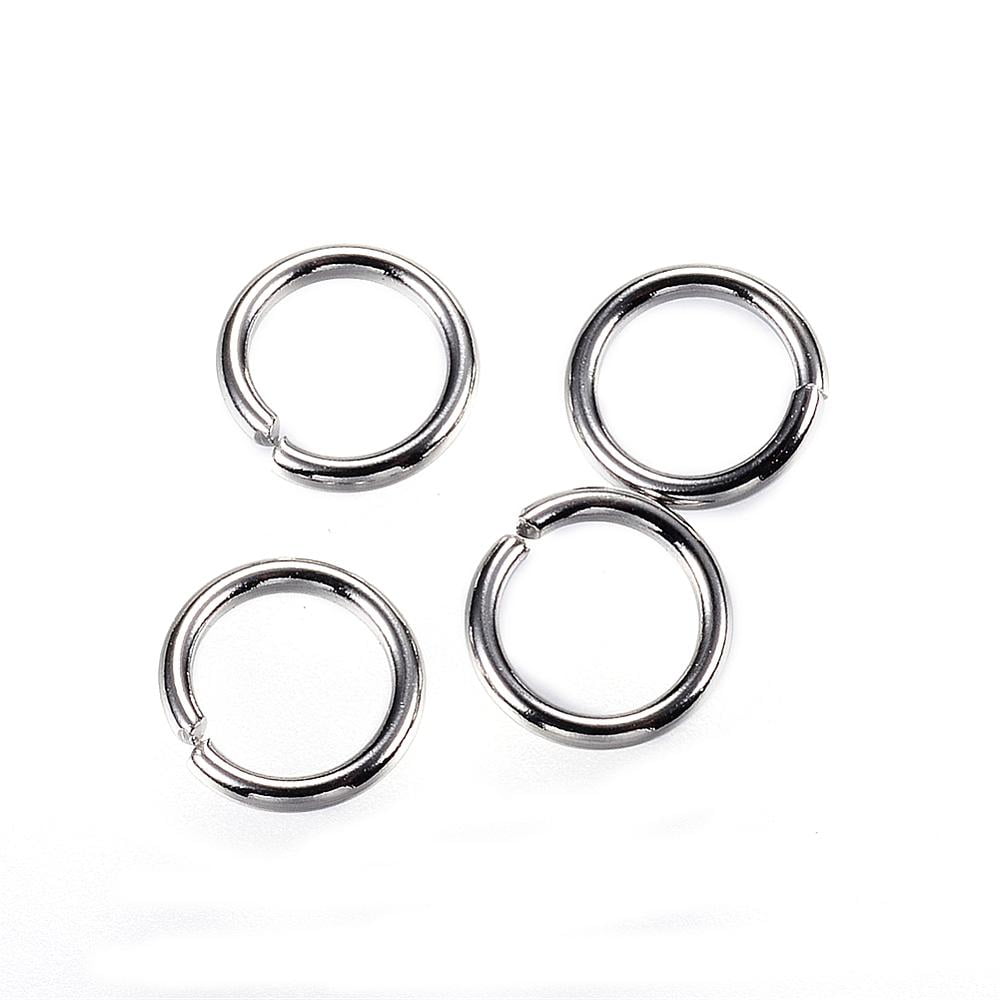 2000pcs Resistant 304 Stainless Steel Open Jump Rings Round Stainless ...