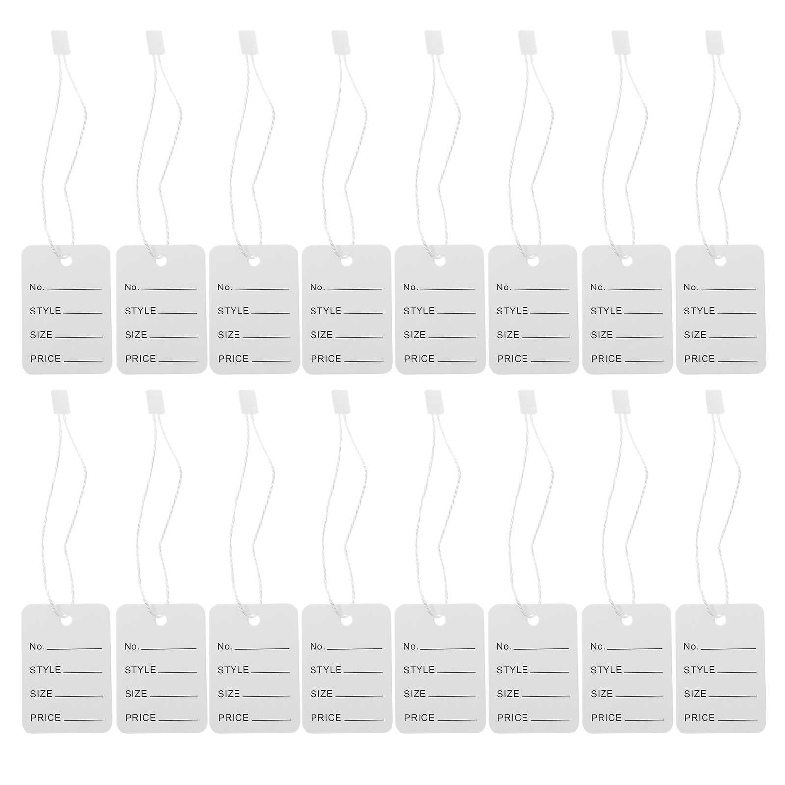2000pcs White Paper Hang Tags for Apparel and Jewelry Auto Locking ...