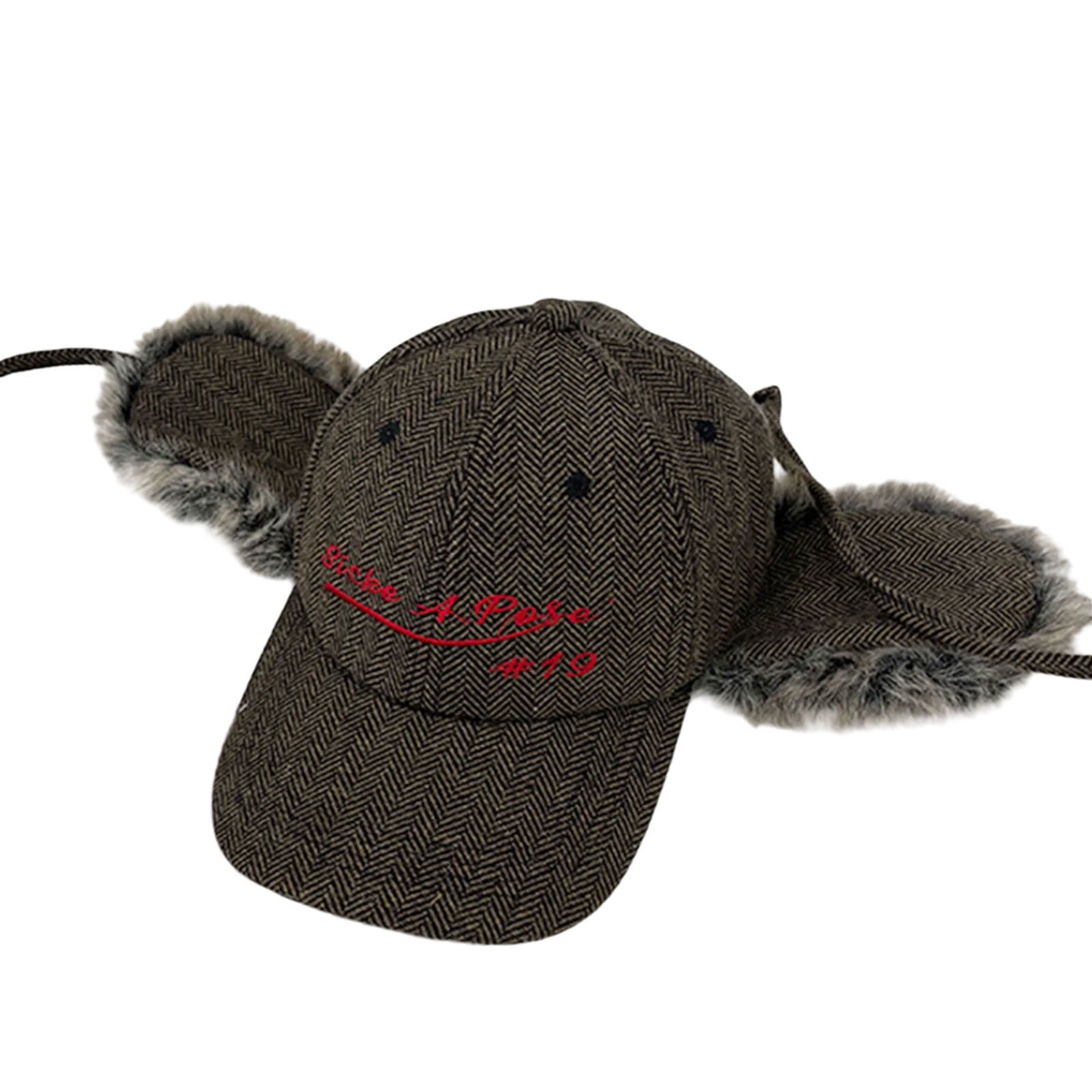 2000s Earflap Baseball Hat for Girls Embroidered Sports Hat For Outdoor ...