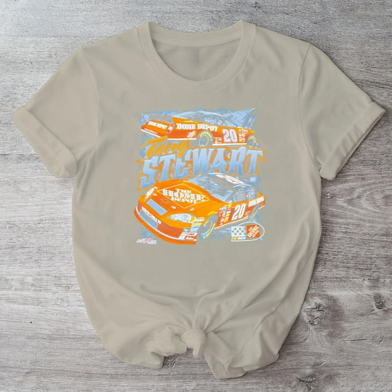 2000s Racing Legend Tribute Tee, Orange Track Speed Graphic Shirt, Pit ...