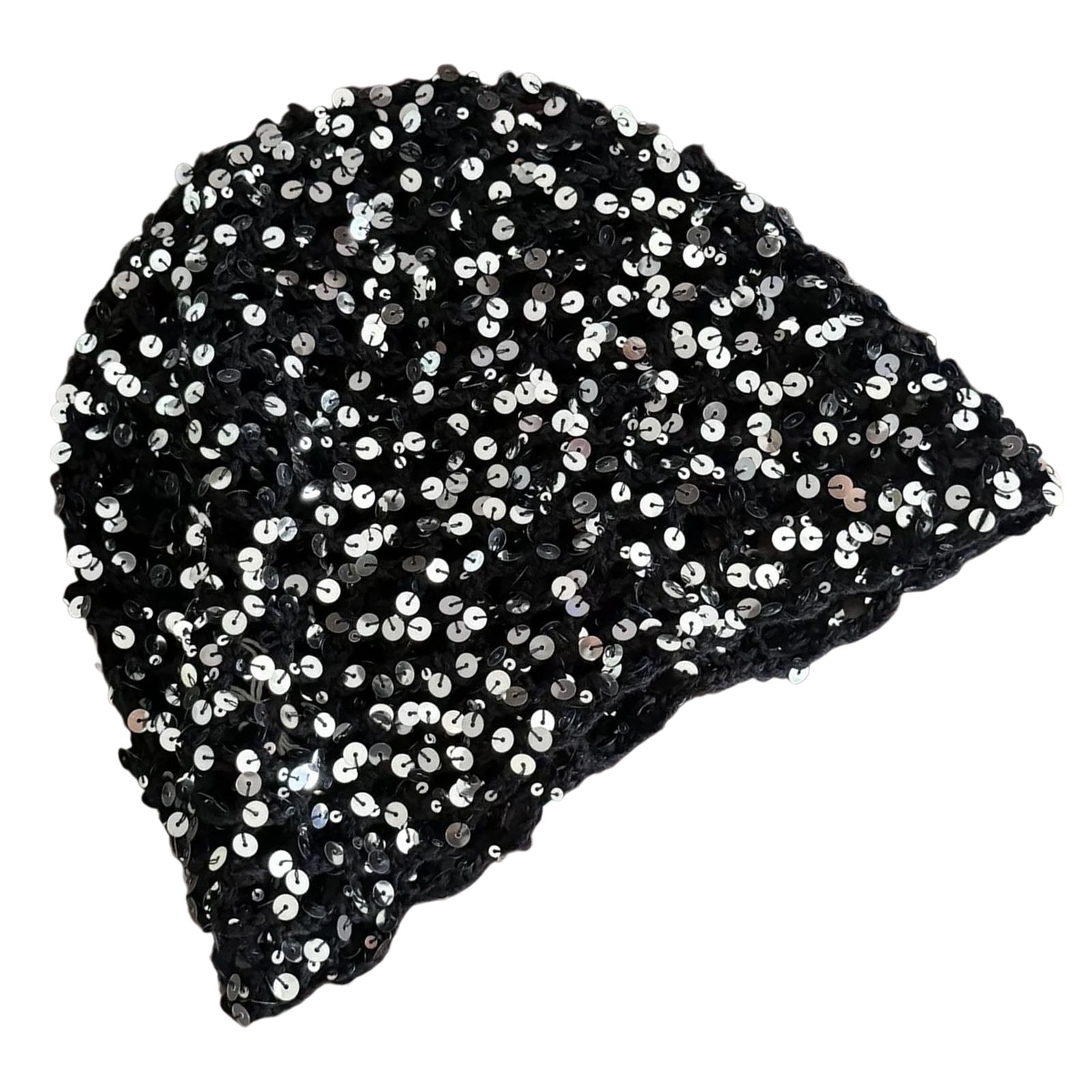 2000s Stackable Sequined Cap Breathable Nylon Slimming Face Shape ...