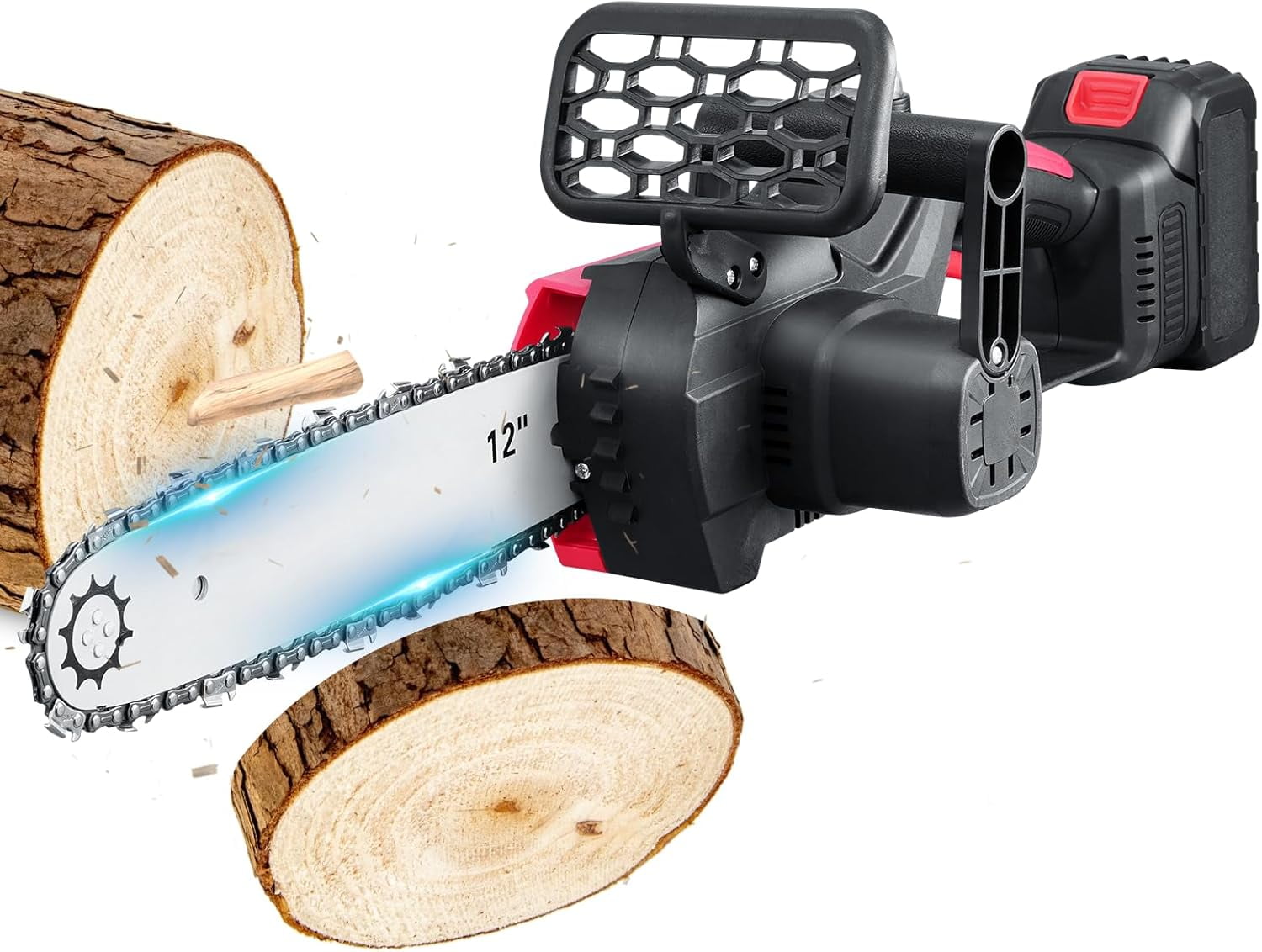 2000w 12" Bar Powerful Electric Chainsaw,Cordless Chainsaw with 1 Large ...