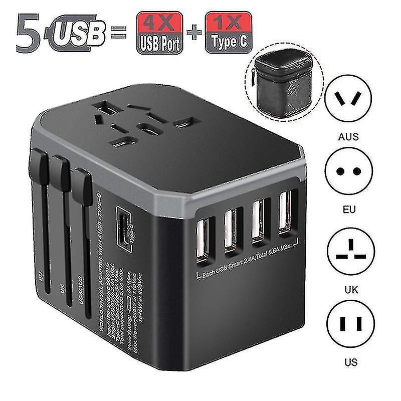 2000w Universal Converter Travel Charger Power Adapter With Usb Ports 5 ...