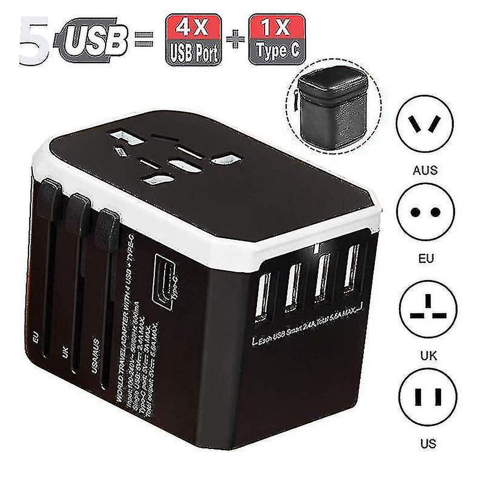 2000w Universal Converter Travel Charger Power Adapter With Usb Ports 5 ...