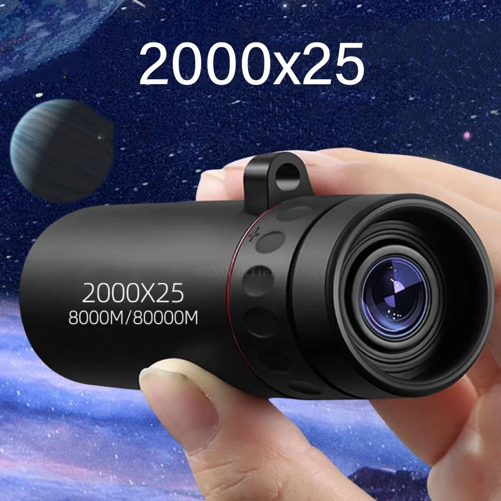 2000x25 Monocular Long Reach Night Range 12X HD Magnification Monocular ...