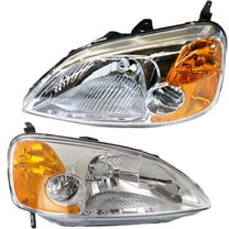 For Honda Civic Headlight Assembly Unit 2001 2002 2003 Pair Driver and ...