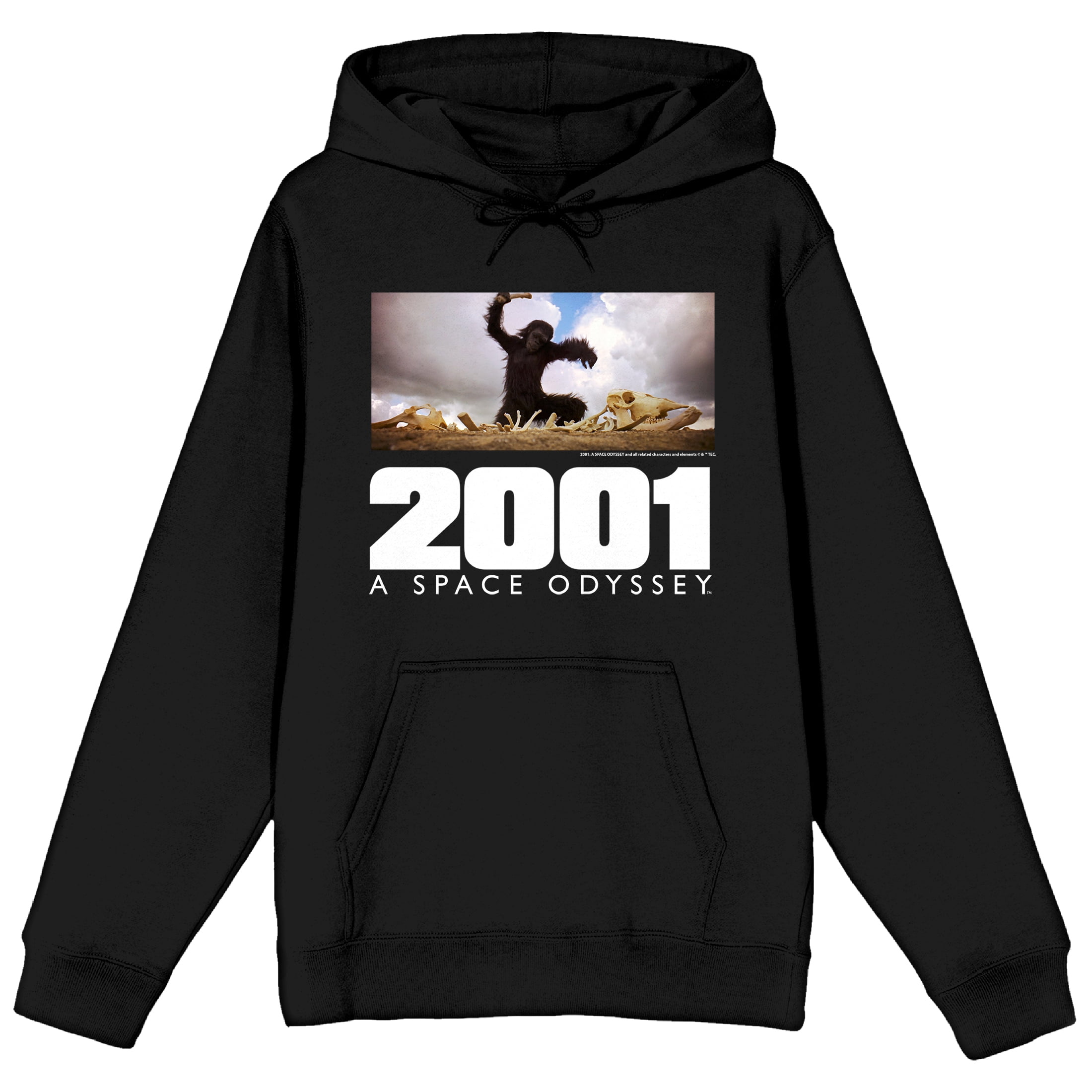 2001: A Space Odyssey Monkey on a Deserted Island Promo Art Men's Black ...