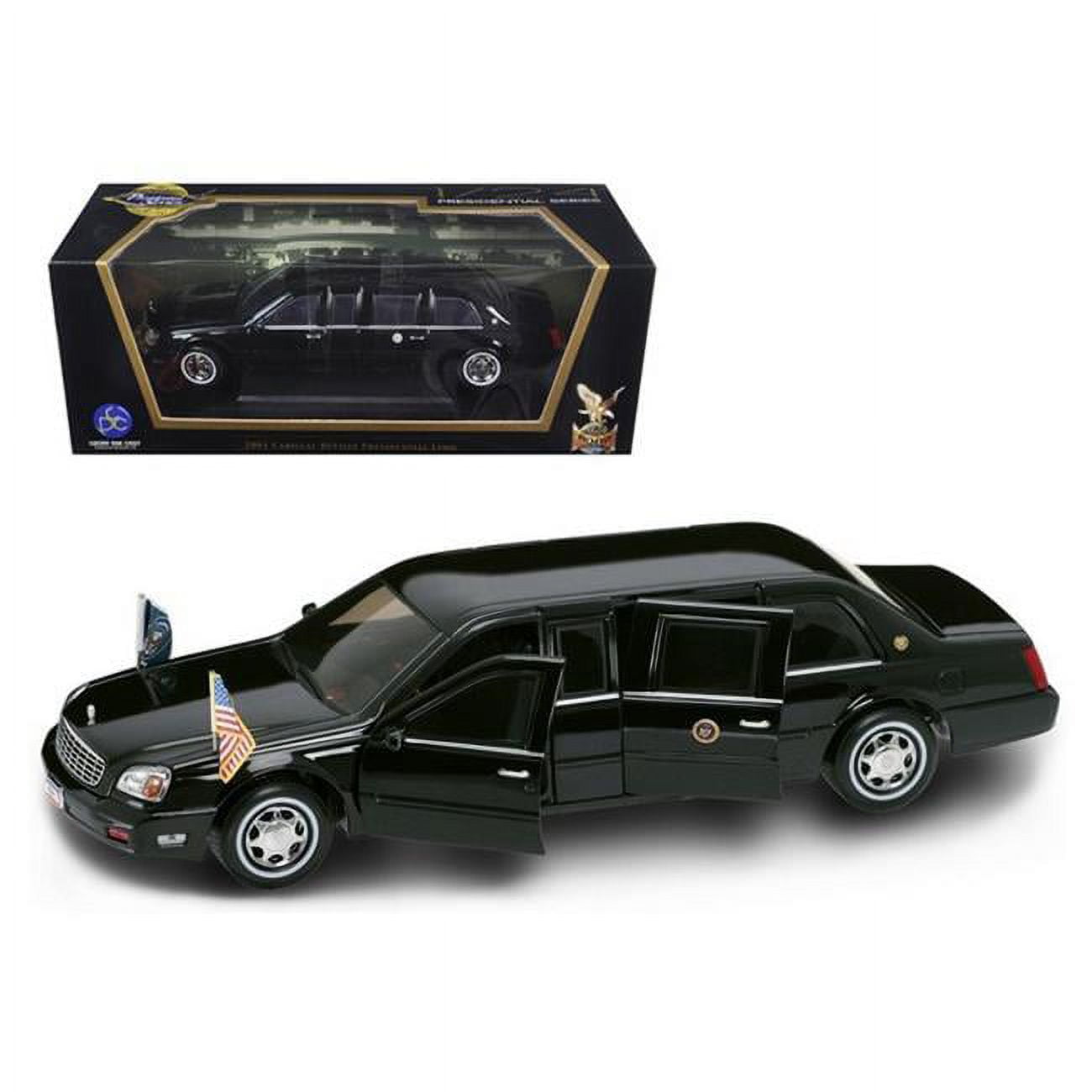 2001 Cadillac Deville Presidential Limousine Black with Flags 1/24 ...