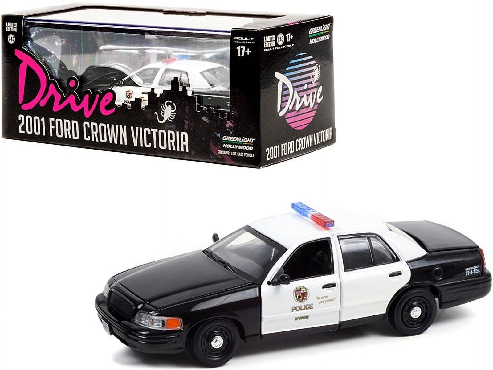 2001 Ford Crown Victoria Police Interceptor Black and White "Los ...