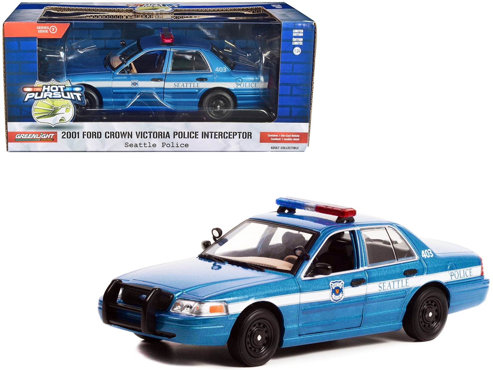 2001 Ford Crown Victoria Police Interceptor Blue Metallic "Seattle ...