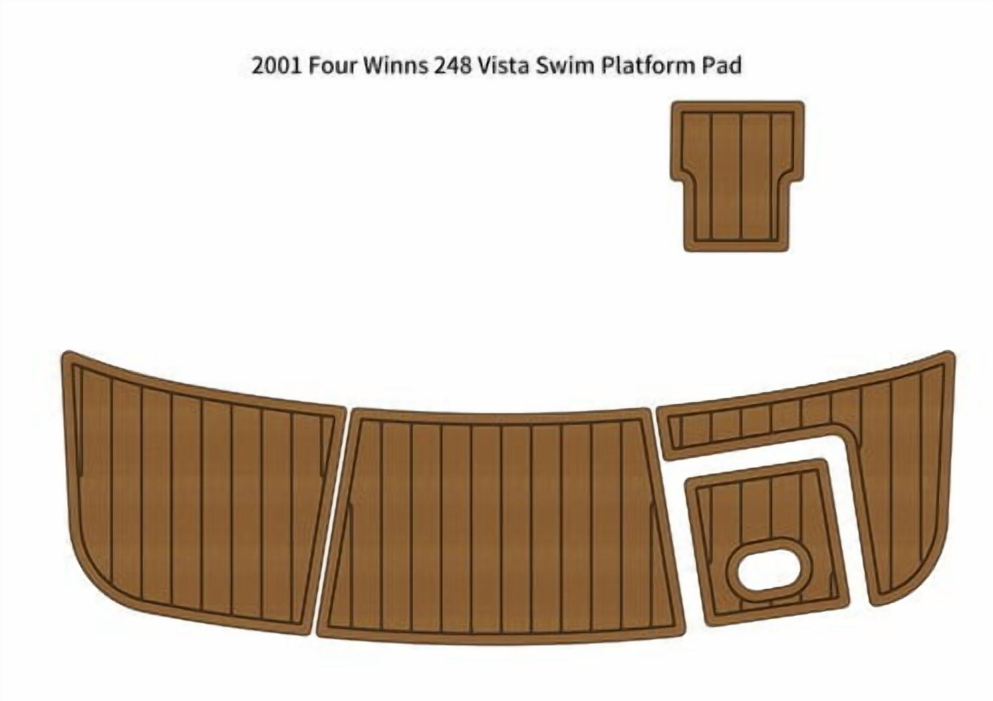 2001 Four Winns 248 Vista Swim Platform Boat EVA Faux Foam Teak Deck ...
