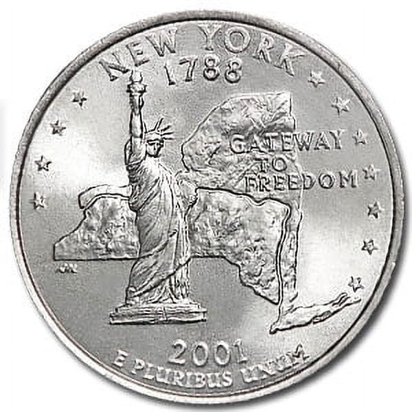 2001-P New York State Quarter BU for Coin Collection, Liberty Design ...