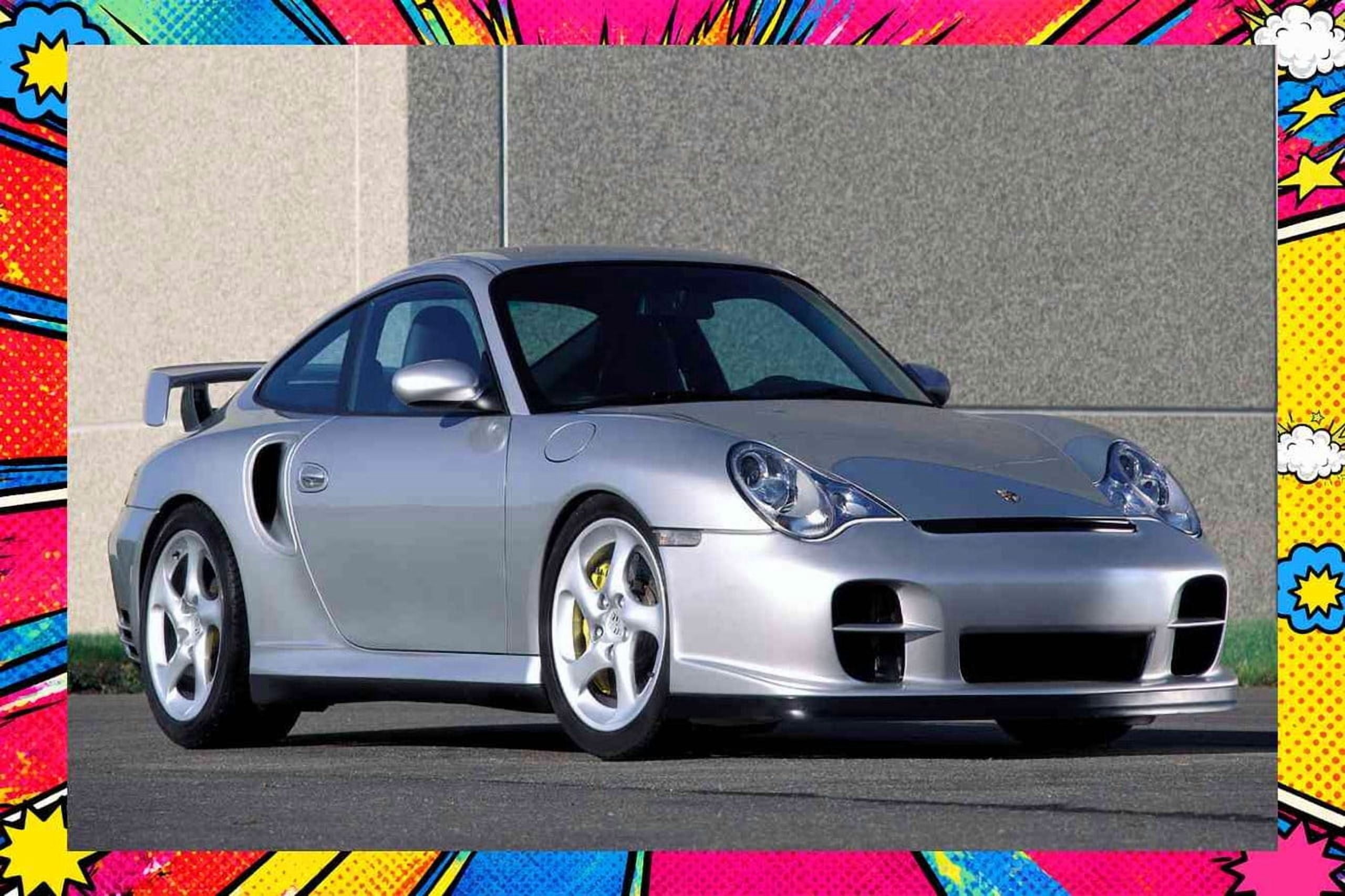 2001 Porsche 911 GT2 - Pop Art Edition | 12x18 Inch Laminated Poster ...