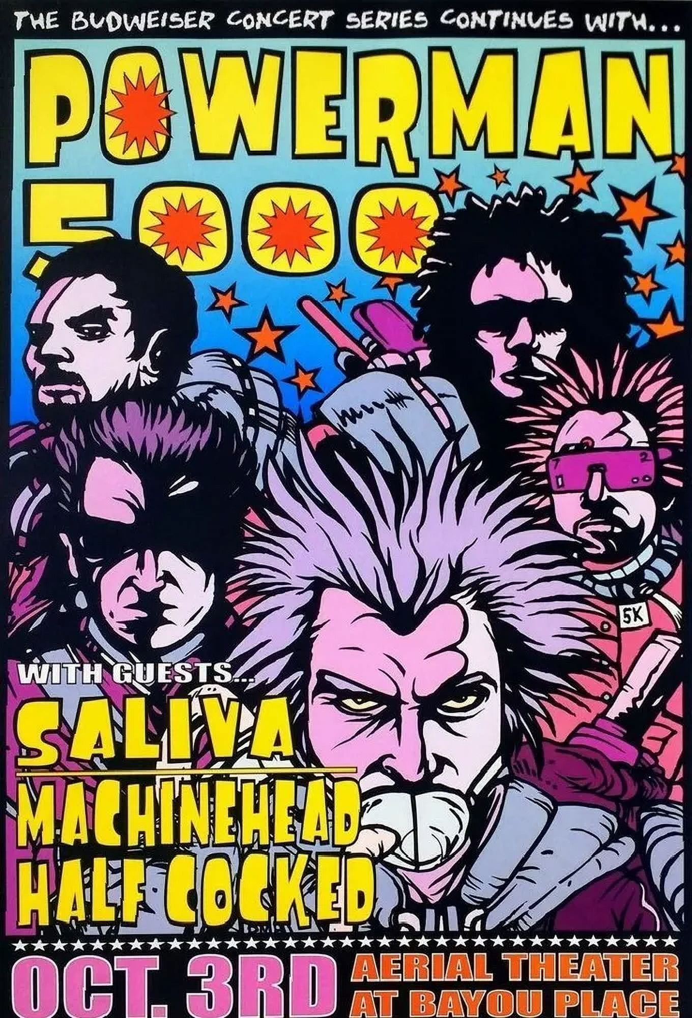 2001 Powerman 5000 Concert Poster Wall Art print in saliva Machinehead ...