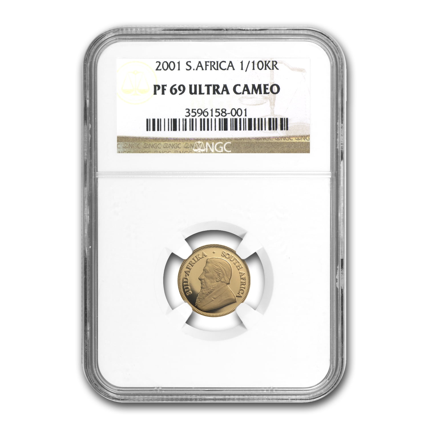 2001 South Africa 1/10 oz Gold Krugerrand PF-69 NGC - Walmart.com