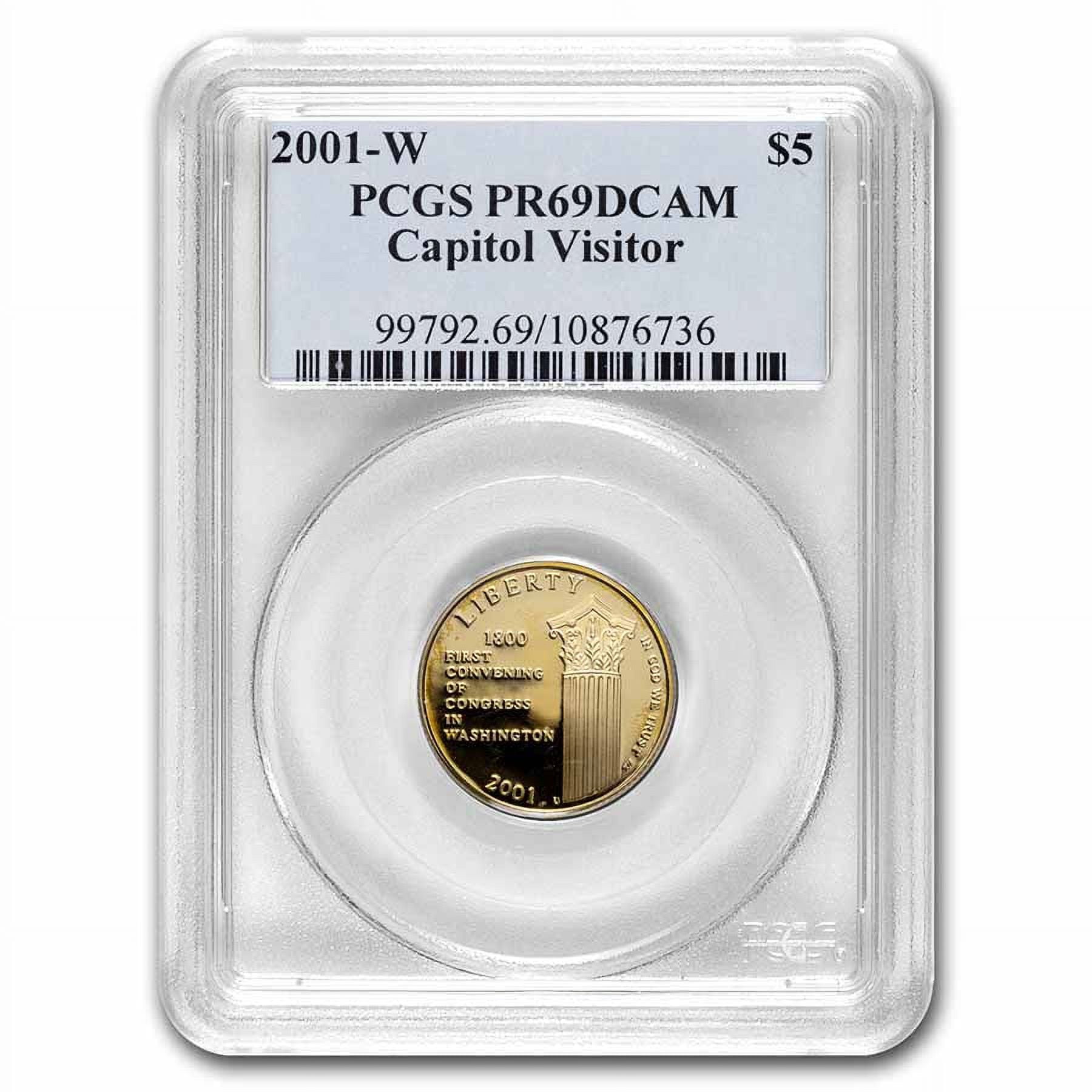 2001-W Gold $5 Commem Capitol Visitor Center PR-69 PCGS - Walmart.com