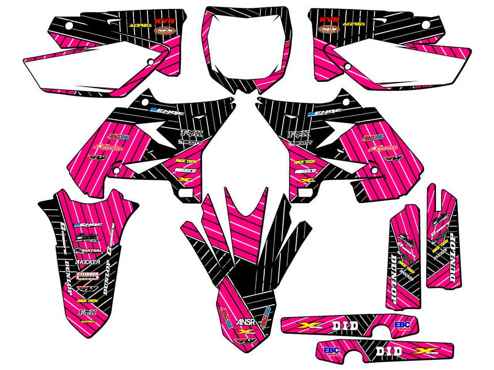 2002-2004 fits UFO RESTYLE YZ 125 RACE SERIES Pink Senge Graphics ...