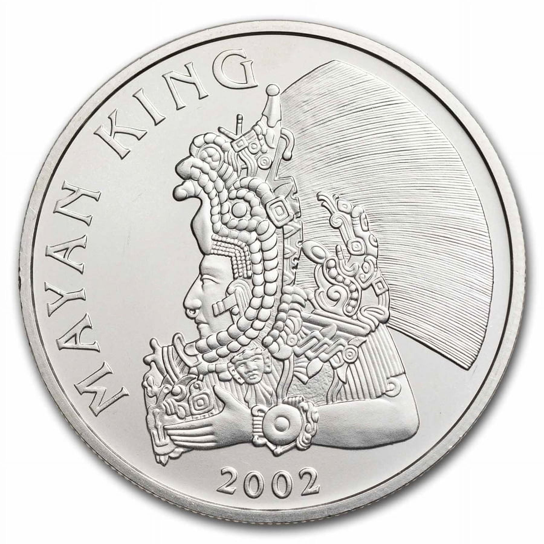 2002 Belize 1 oz Silver Dollar Mayan King BU - Walmart.com