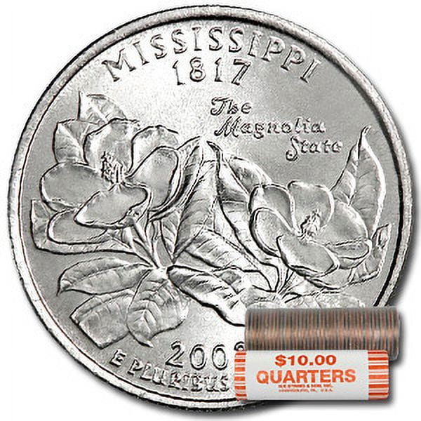 2002-D Mississippi Statehood Quarter 40-Coin Roll BU - Walmart.com