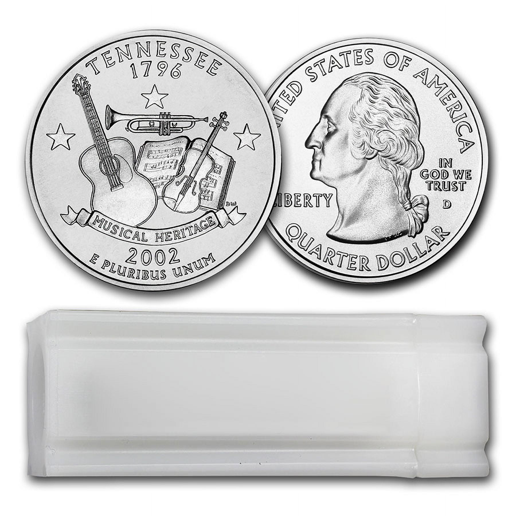 2002-D Tennessee Statehood Quarter 40-Coin Roll BU - Walmart.com