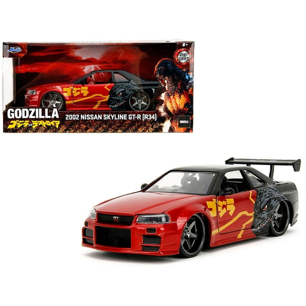 2002 Nissan Skyline GT-R (34) RHD, Godzilla vs. Destoroyah - Jada Toys ...