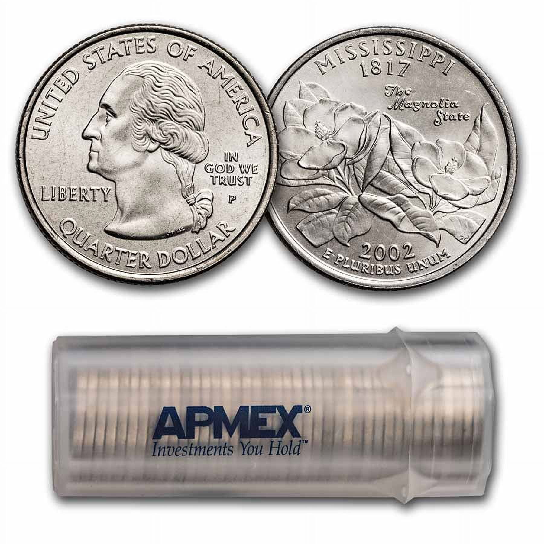 2002-P Mississippi Statehood Quarter 40-Coin Roll BU - Walmart.com