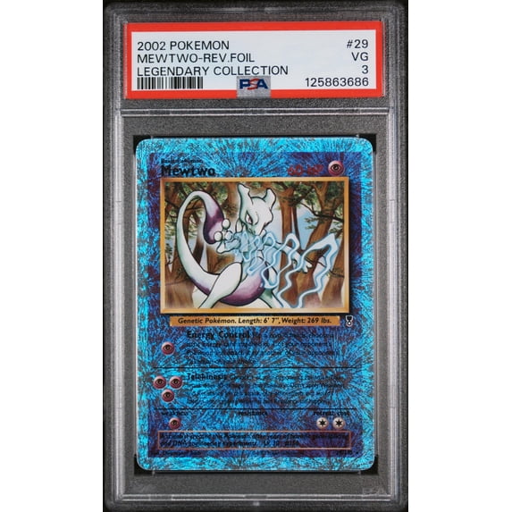 2002 Pokemon Legendary Collection Reverse Holo Mewtwo #29 PSA 3 ...