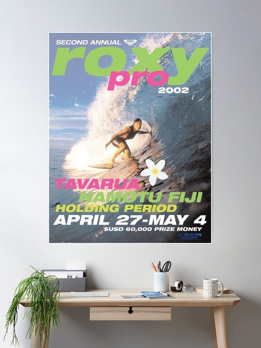 2002 Roxy Surf Poster Wall Art, Modern Wall Decor For Living Room Bedroom, 8x12 UNFRAMED ...