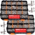 2002PCS 304 Stainless Steel Hardware Assortment Kit,Metric & SAE ...