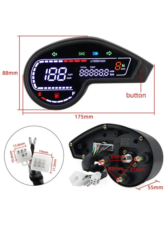 Motorcycle Speedometers in Motorcycle Instruments & Gauges - Walmart.com