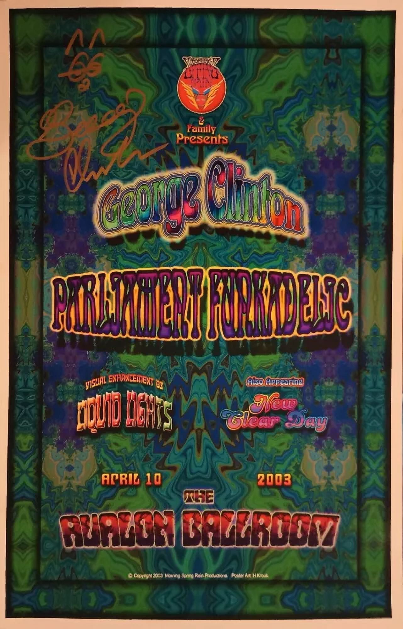 2003 George Clinton Parliament Funkadelic Concert Poster Wall Art Print ...
