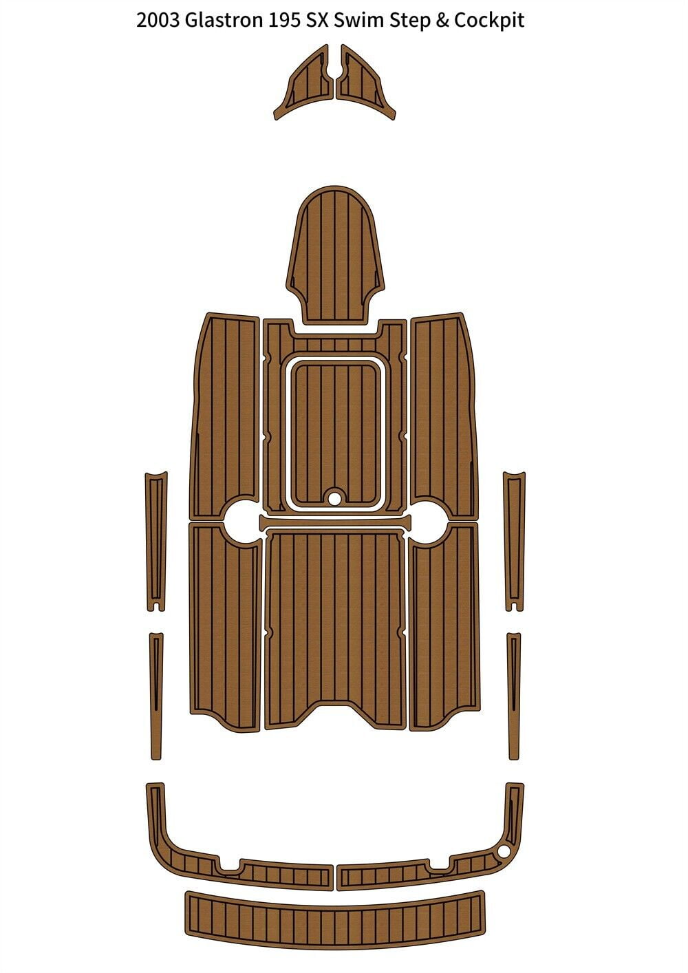 2003 Glastron 195 SX Swim Platform Cockpit Pad Boat EVA Foam Teak Floor ...