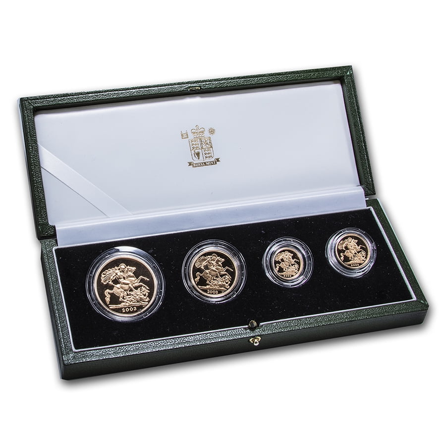 2003 Great Britain 4-Coin Gold Sovereign Proof Set - Walmart.com