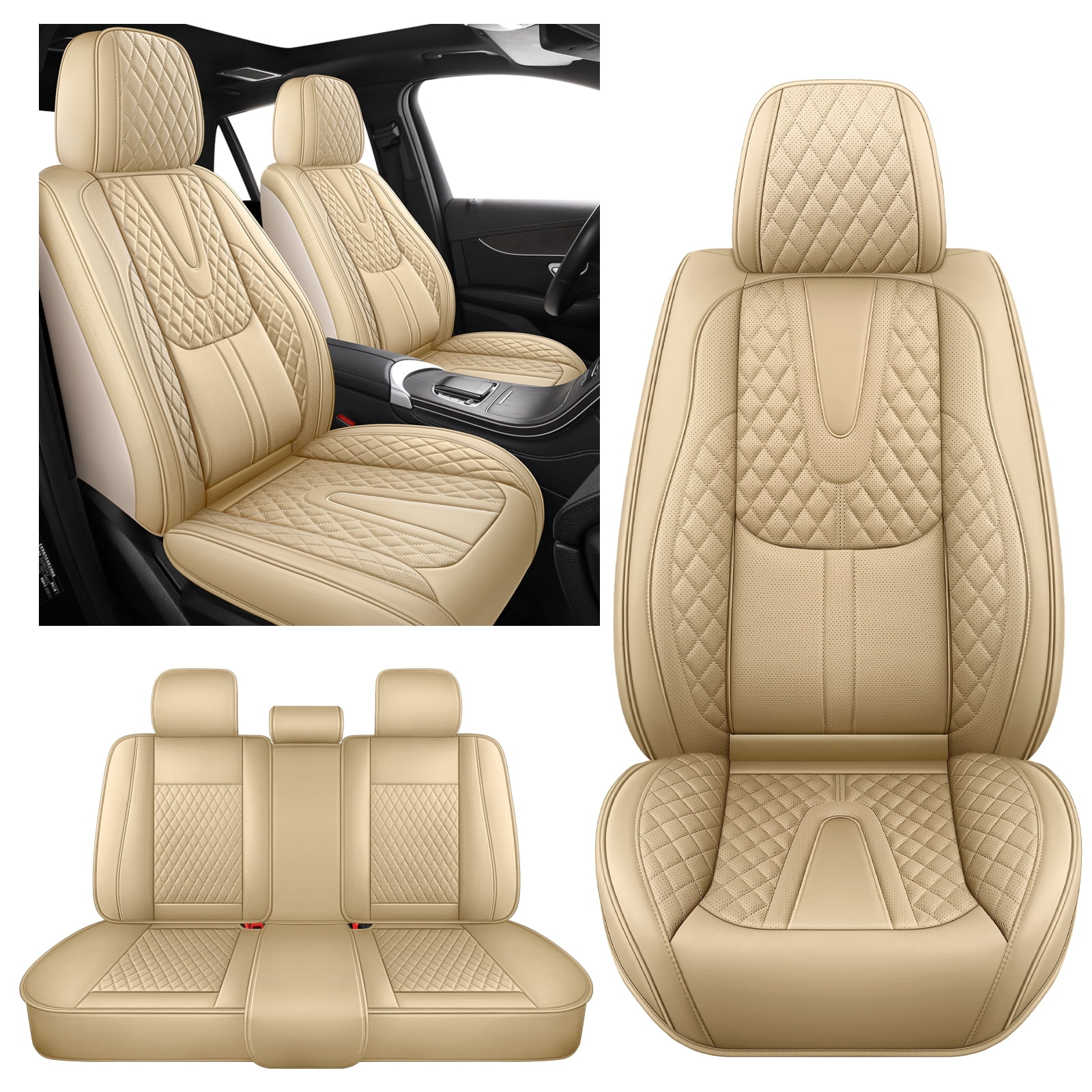 2003 for LAND ROVER FREELANDER Car Seat Cover, Faux Leather 5 Piece ...