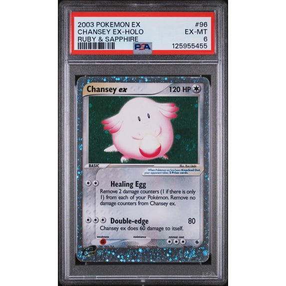 2003 Pokemon Ex Ruby and Sapphire Holo Chansey Ex #96 PSA 6 - Walmart.com