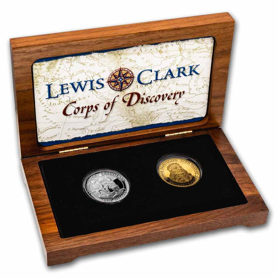 2003 Shawnee Tribe 2-Coin 1 oz Gold & Silver Round Proof Set - Walmart.com