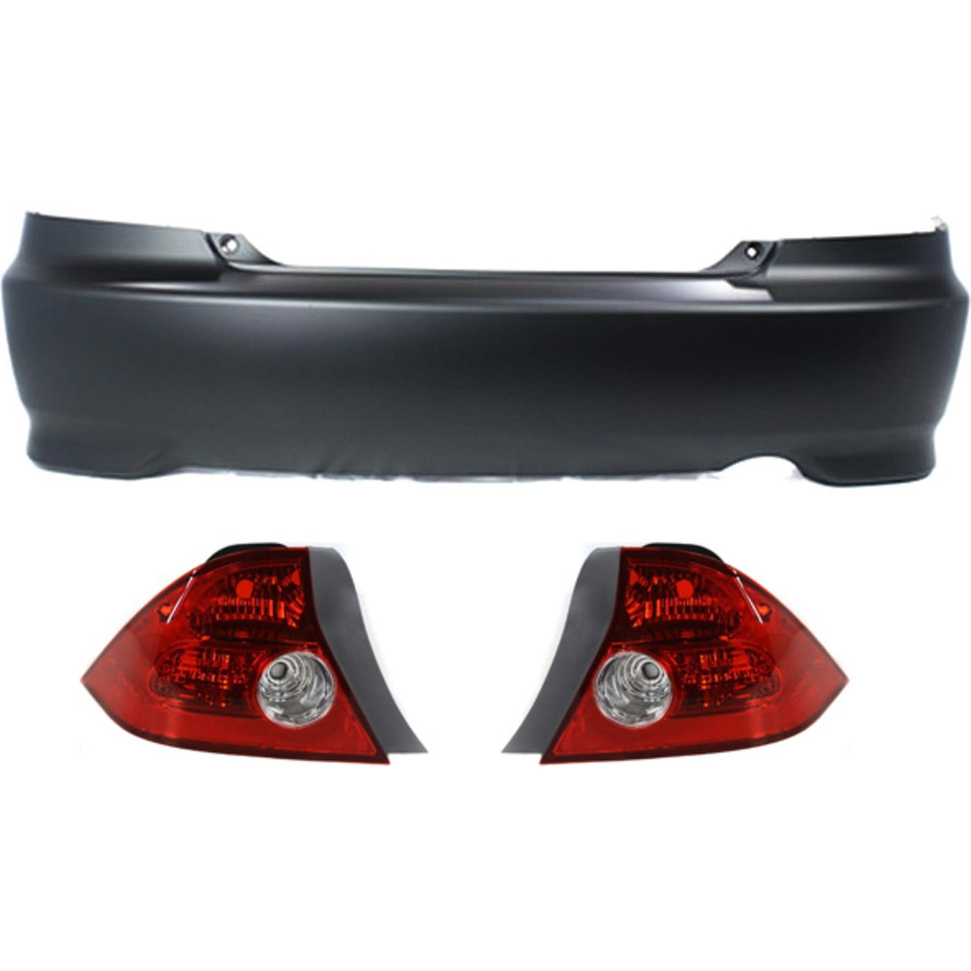 2004-2005 for Civic Rear Bumper Cover with Primed Finish - for Coupe ...