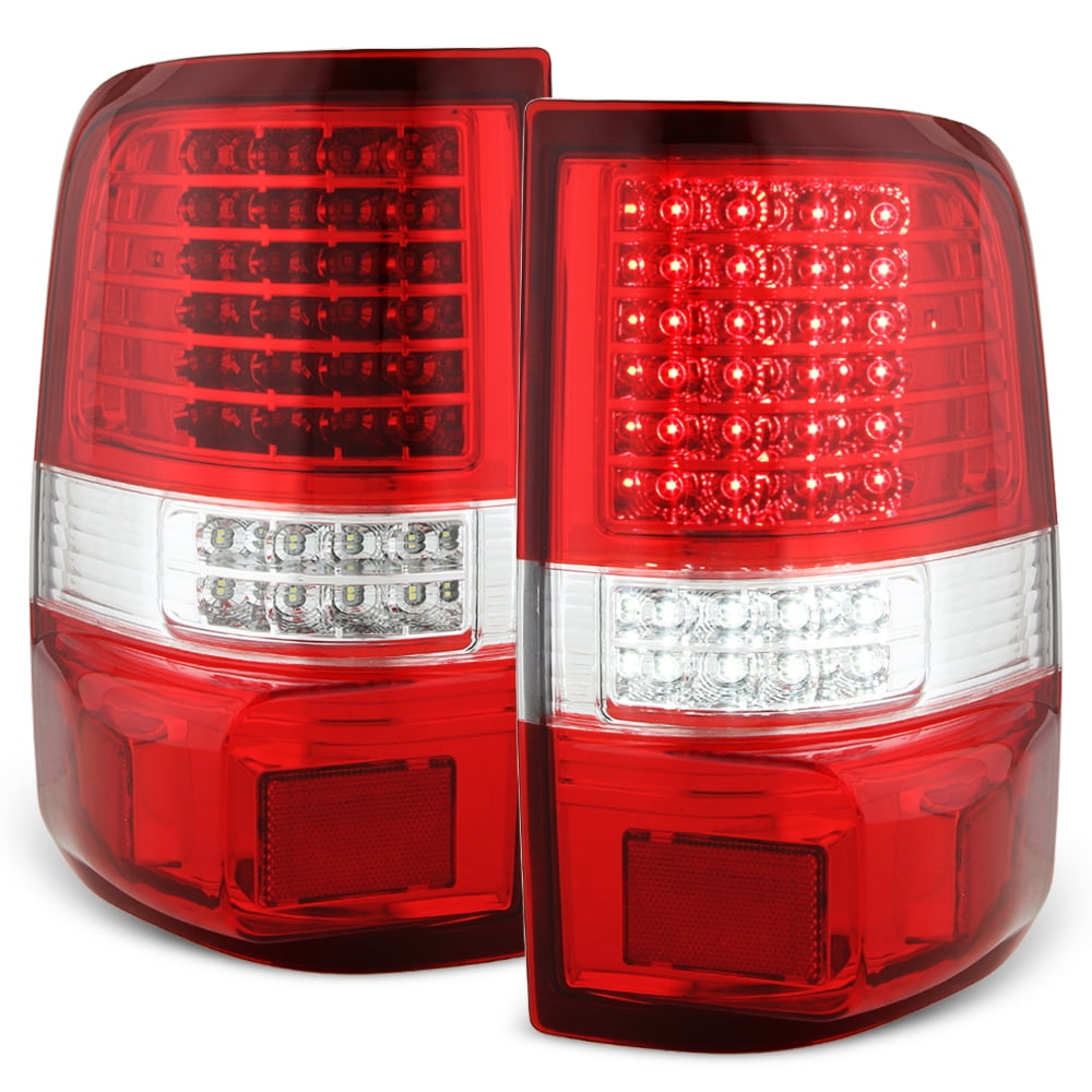 2004-2008 Ford F150 Red Clear Full LED Tail Lights Brake Lamps 04-08 ...