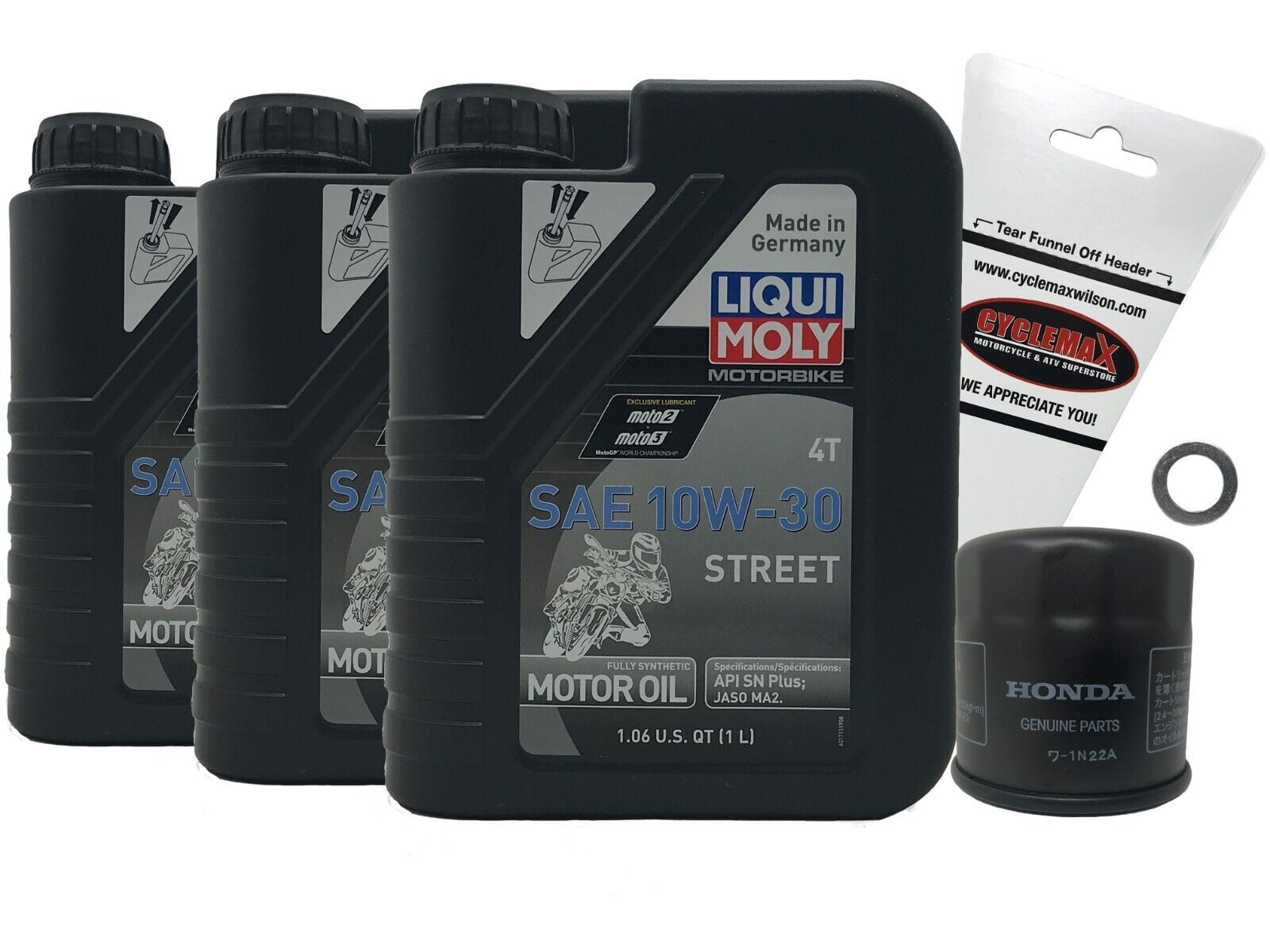 2004-2013 Honda VT750 Shadow Oil Change Kit Liqui Moly 10W-30 Oil and ...