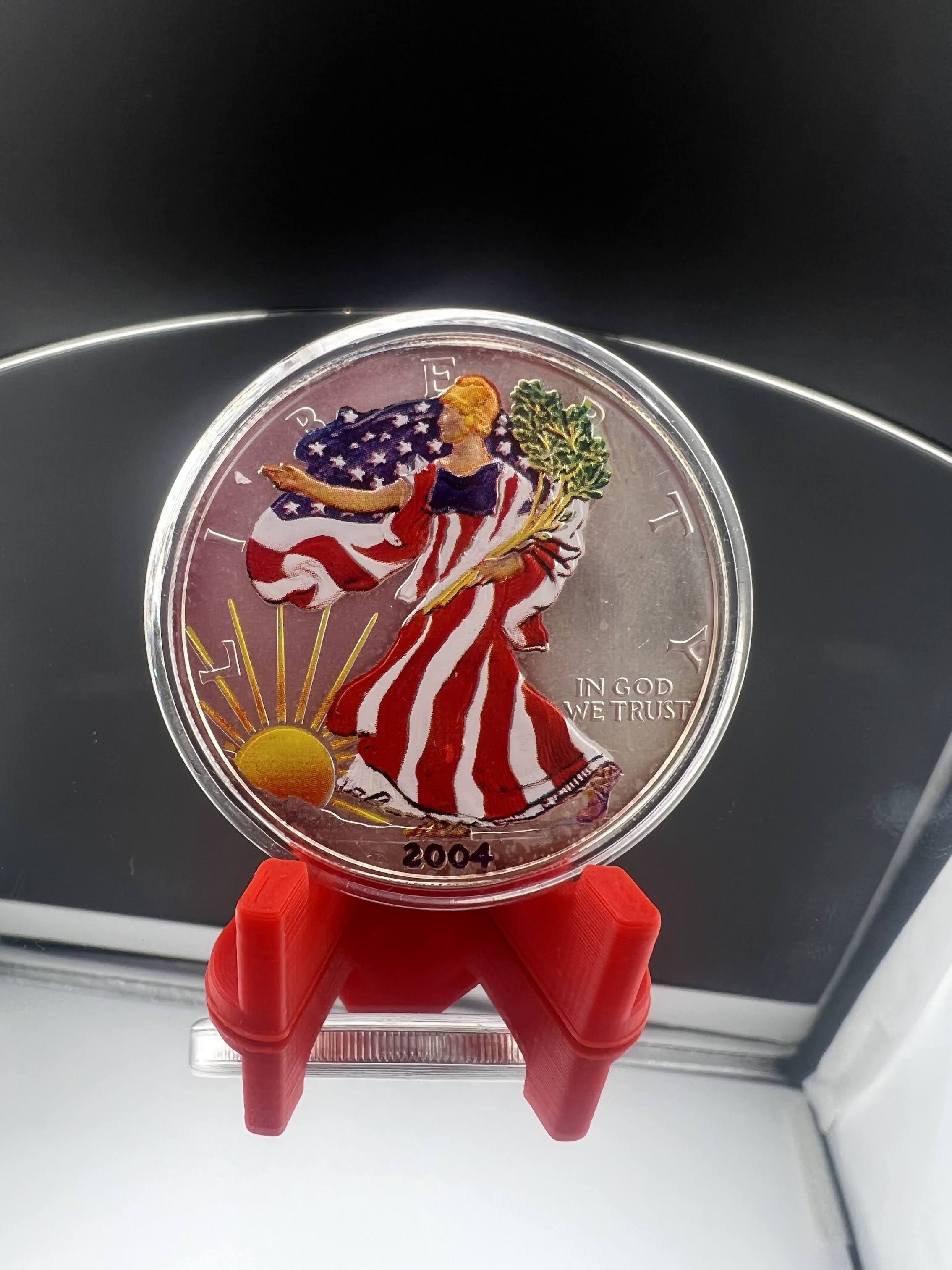 2004 American Eagle Silver Colorized .999 1oz. - Walmart.com
