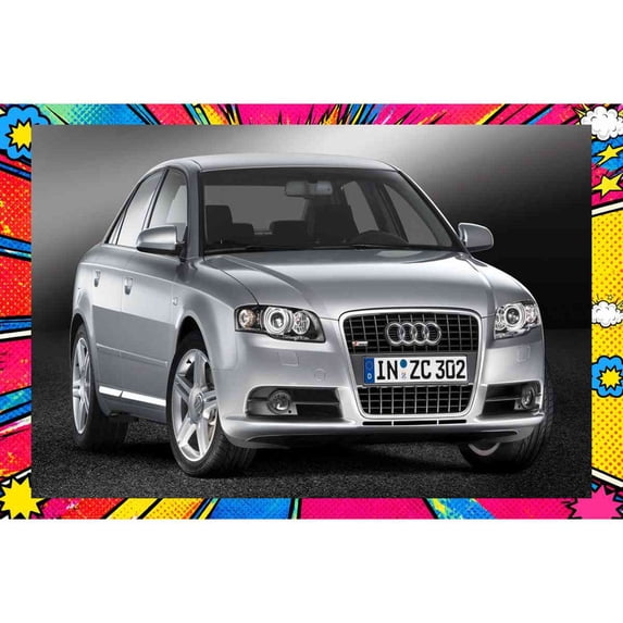 2004 Audi A4 Sedan S Line Style B - Pop Art Edition | 12x18 Inch ...